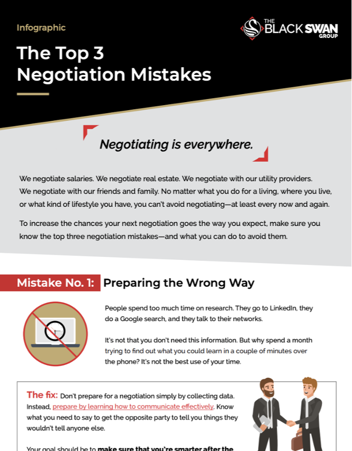 Negotiation and Leadership Resources | The Black Swan Group